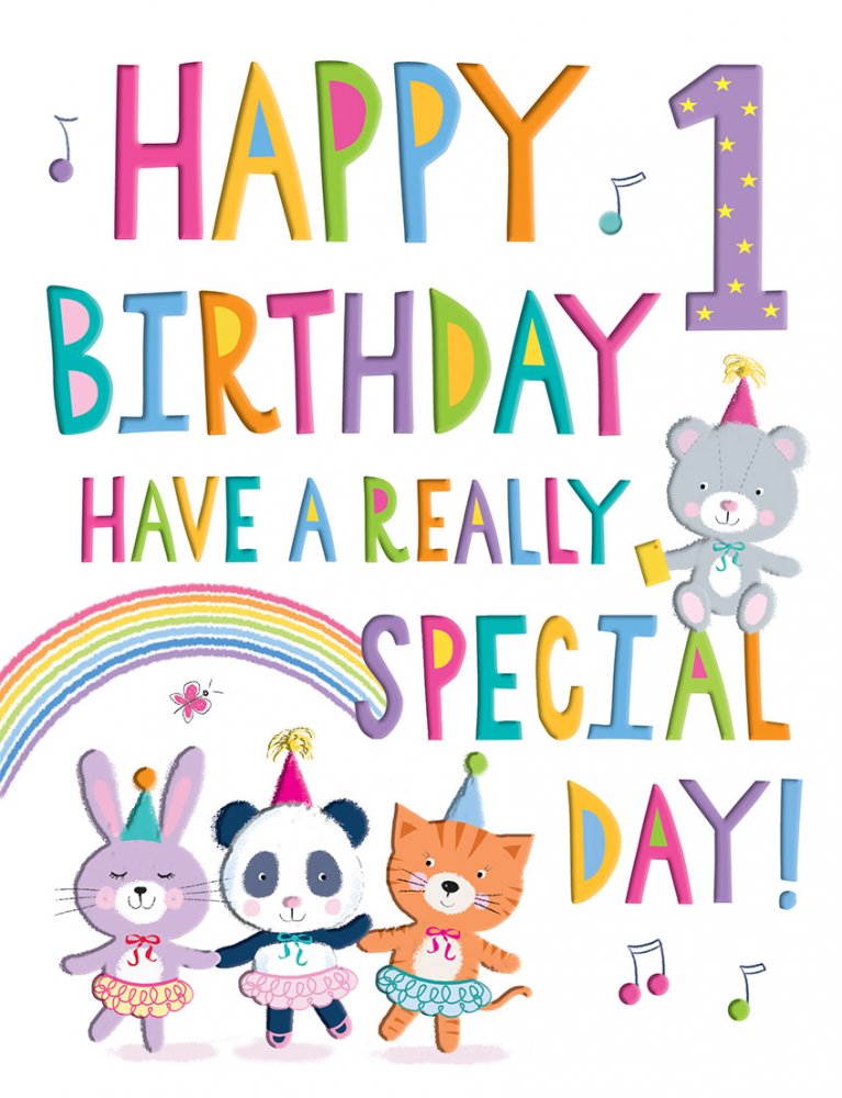 Age 1 birthday card – Cards Through The Post.com