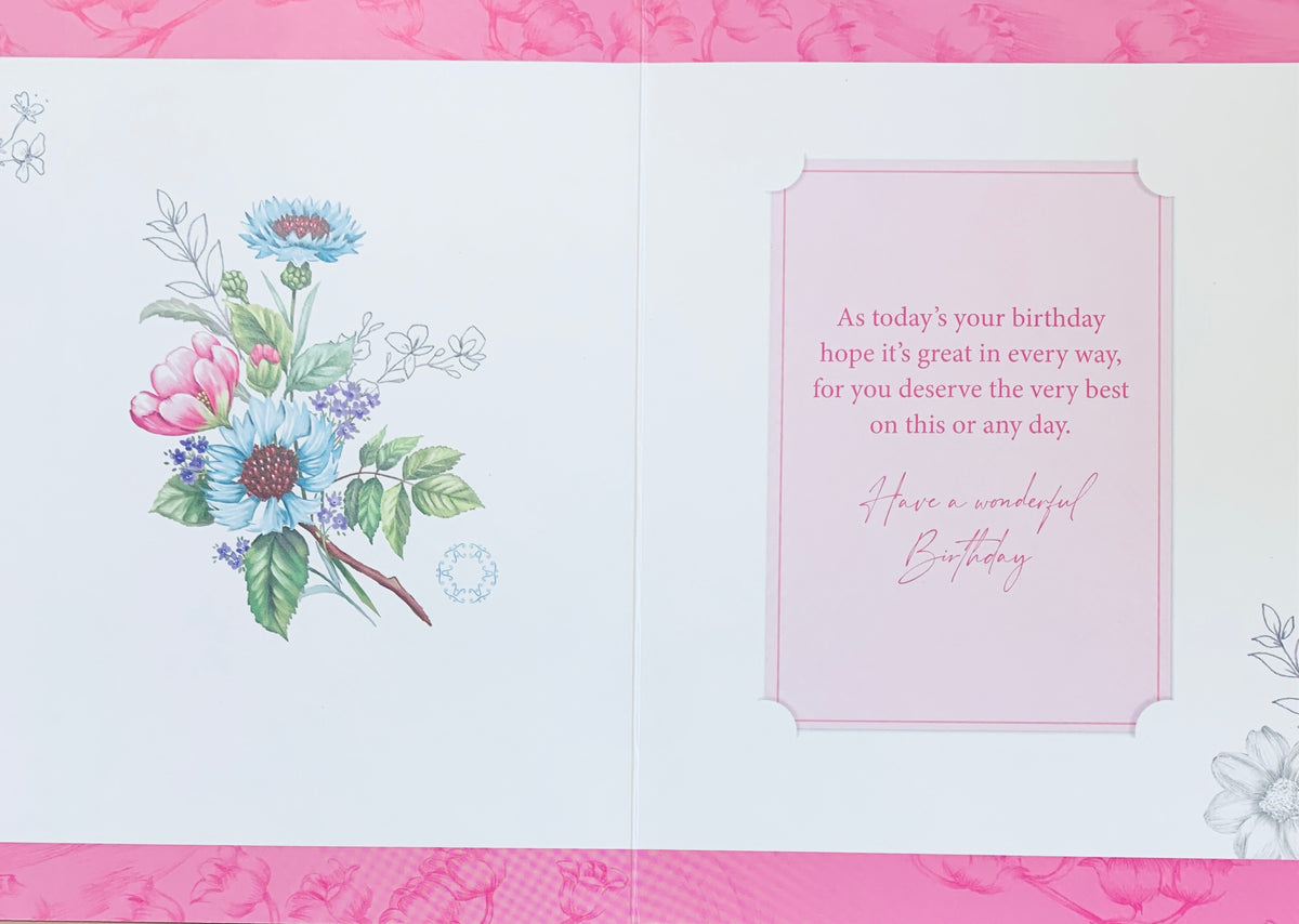 General birthday card - classic flowers – Cards Through The Post.com