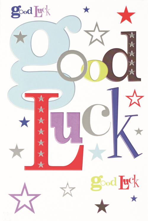 Good luck card - modern design – Cards Through The Post.com