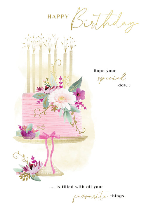 General birthday card for her- shiny birthday cake – Cards Through The ...