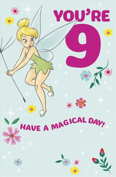 Age 9 Tinker Bell birthday card – Cards Through The Post.com