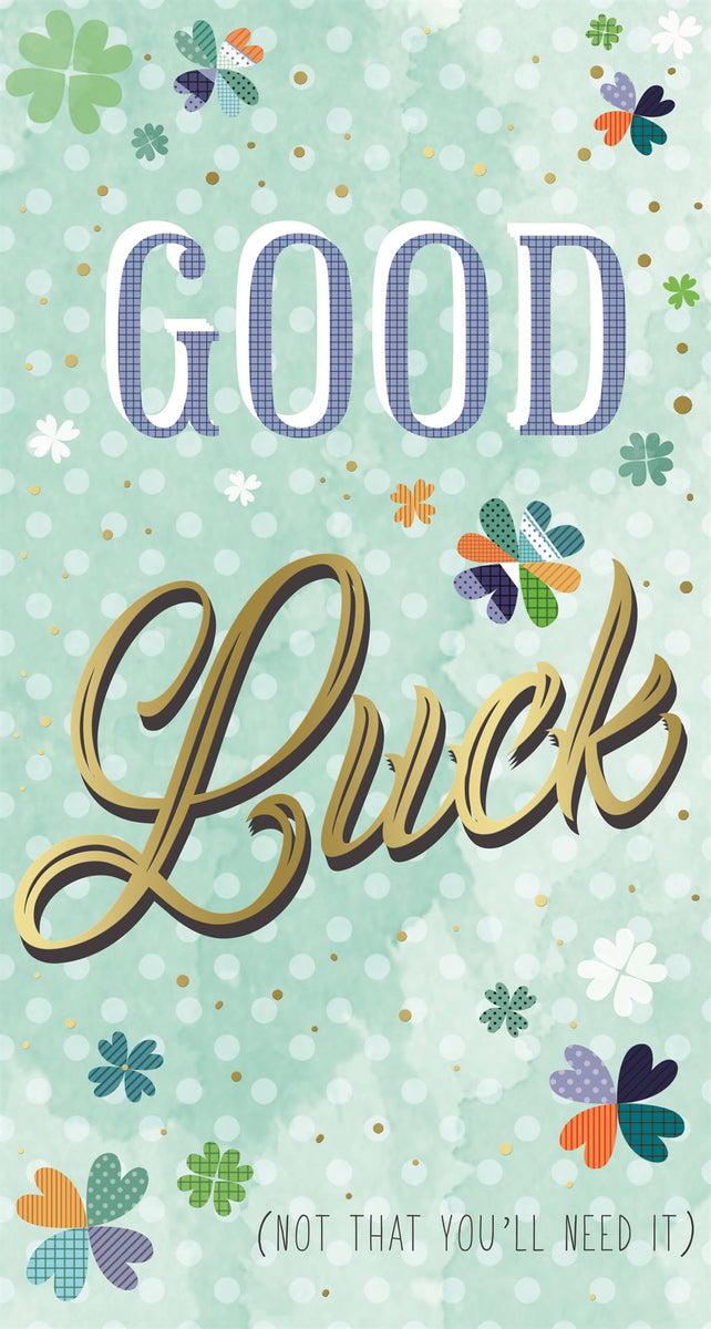Good luck card - modern design – Cards Through The Post.com