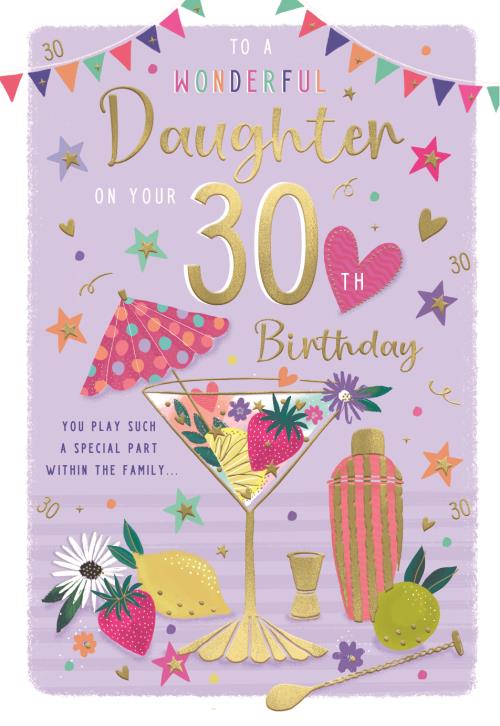 Daughter 30th birthday card – Cards Through The Post.com