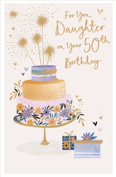 Daughter 50th birthday card – Cards Through The Post.com