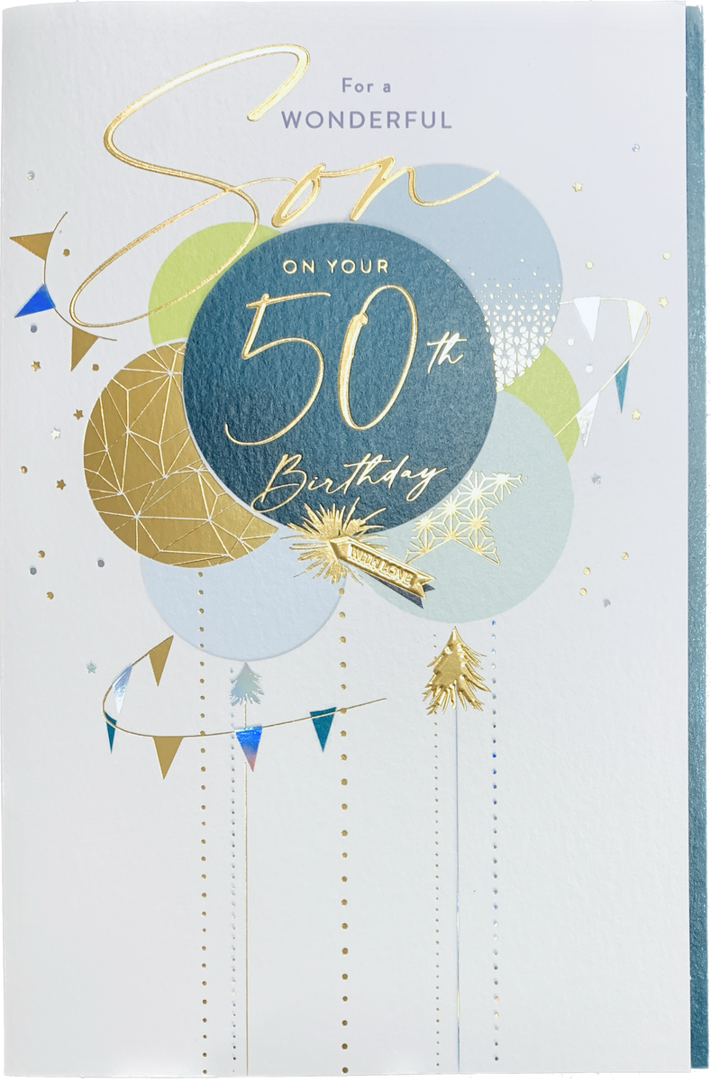 Birthday card Son 50th – Cards Through The Post.com