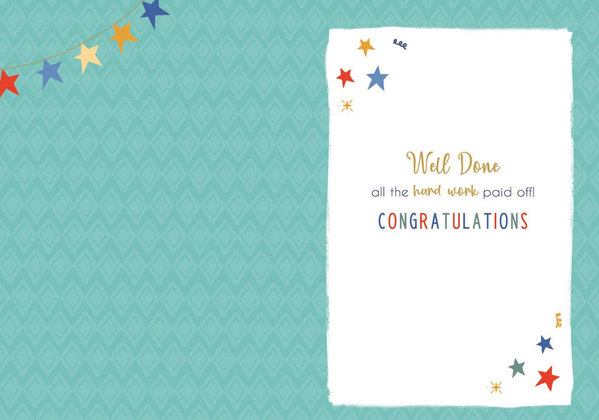 Congratulations card- modern stars – Cards Through The Post.com