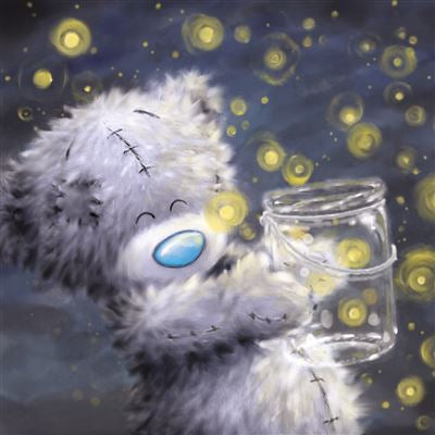 Blank card- me to you bear holding fireflies – Cards Through The Post.com