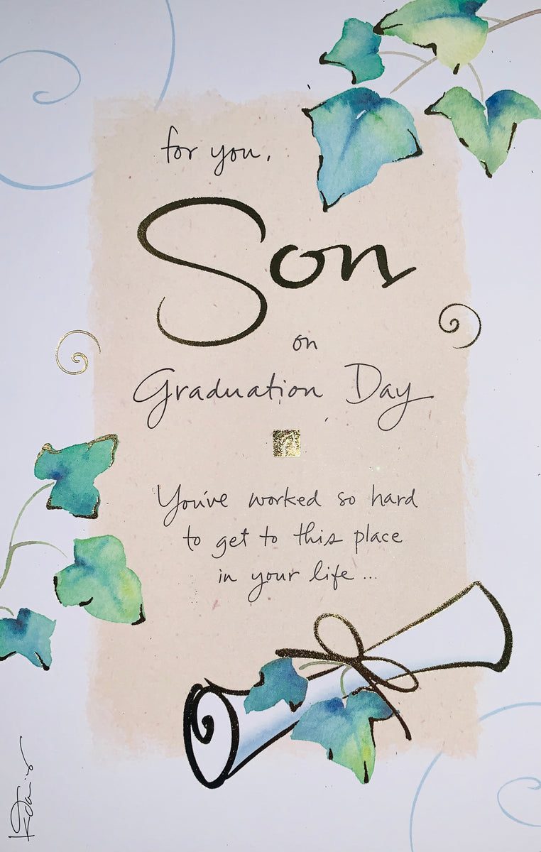 Son Graduation card – Cards Through The Post.com