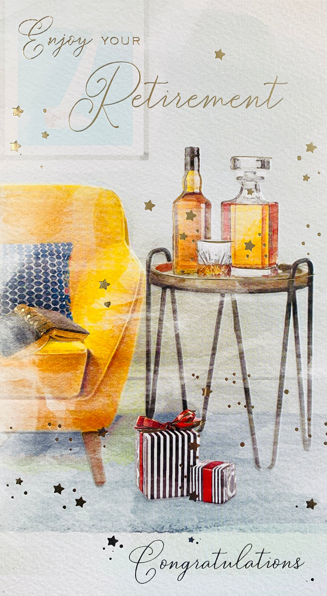 Retirement card- retirement drinks and gifts – Cards Through The Post.com