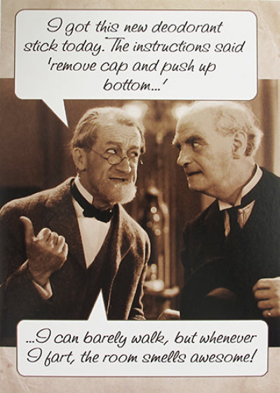 Funny birthday card- deodorant confusion – Cards Through The Post.com
